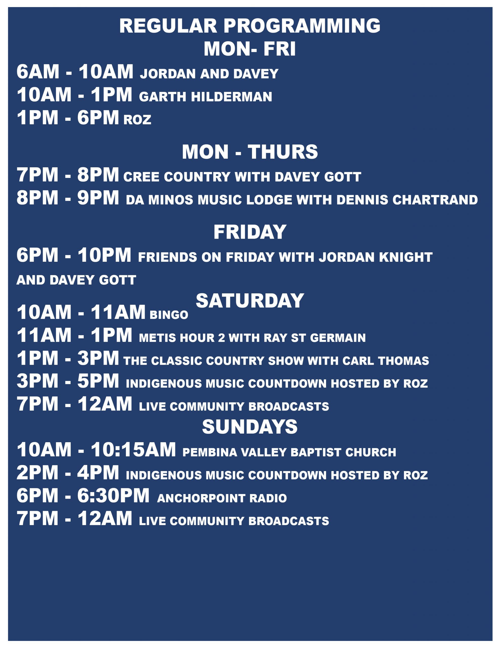 Program Guide - NCI FM
